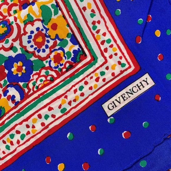Givenchy | Accessories | Givenchy Vintage Summer Floral Silk Square ...